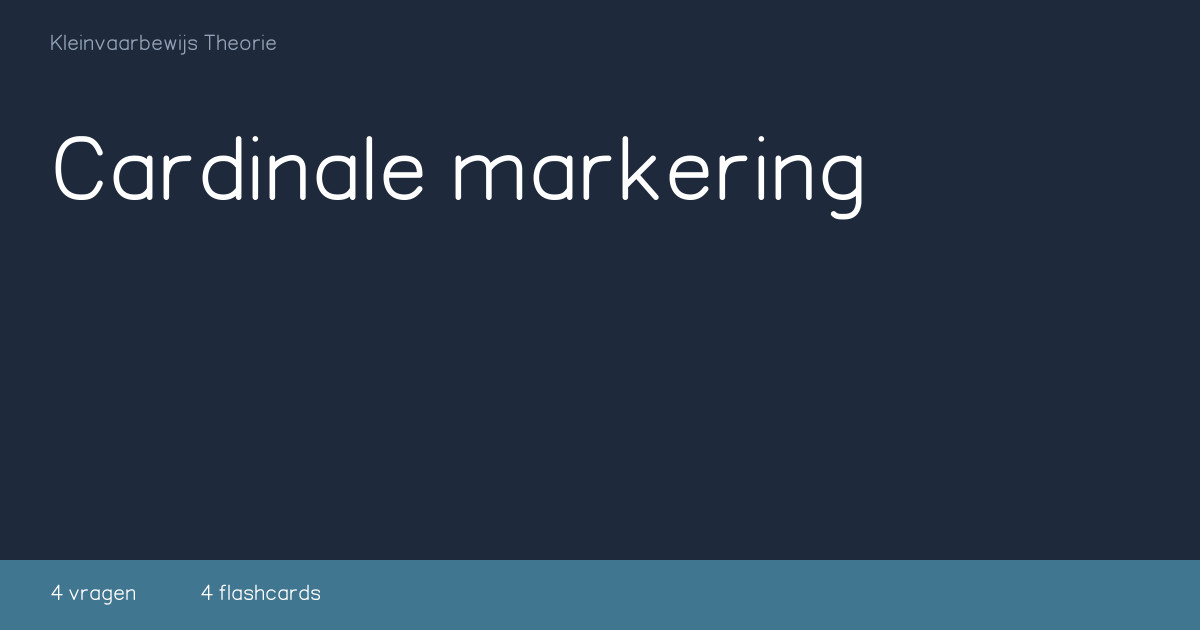 Cardinale markering